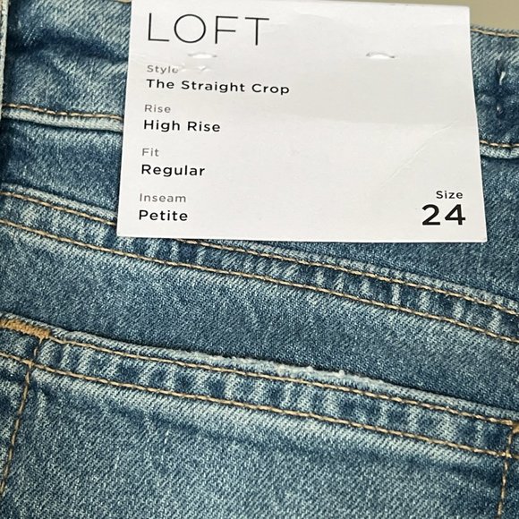 LOFT | Jeans | Loft Brand New With Tags Jeans The Straight Crop Size 24 ...